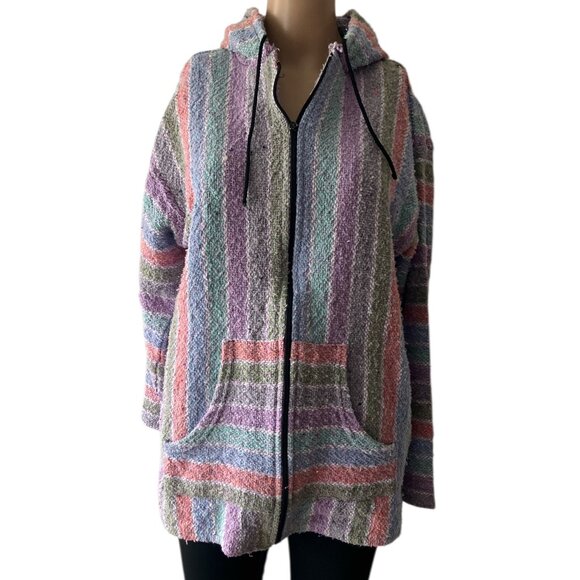 Unbranded | Jackets & Coats | Vintage Pastel Striped Mexican Style ...